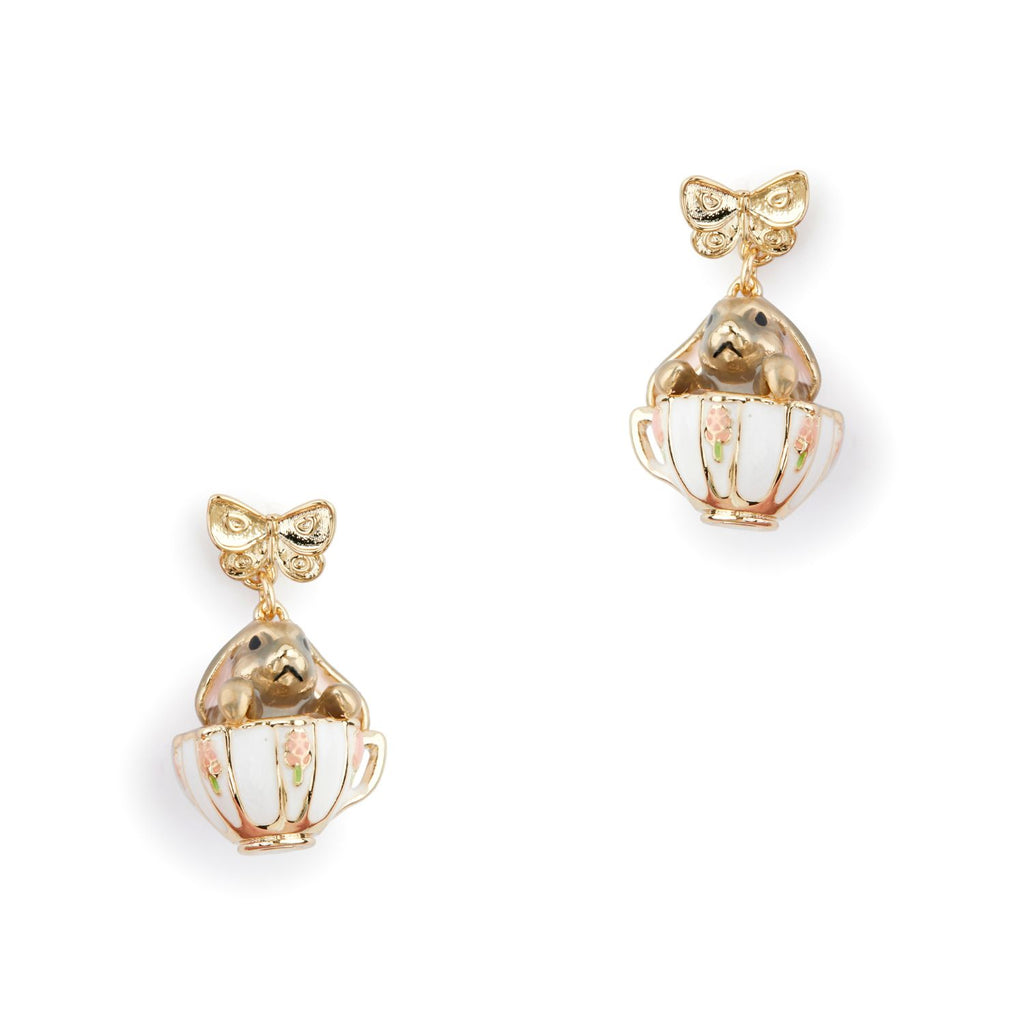Bunny in a Tea-Cup Earrings – Bill Skinner Studio