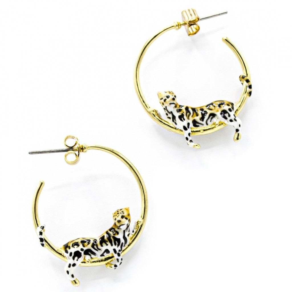 Clouded Leopard Hoops – Bill Skinner Studio